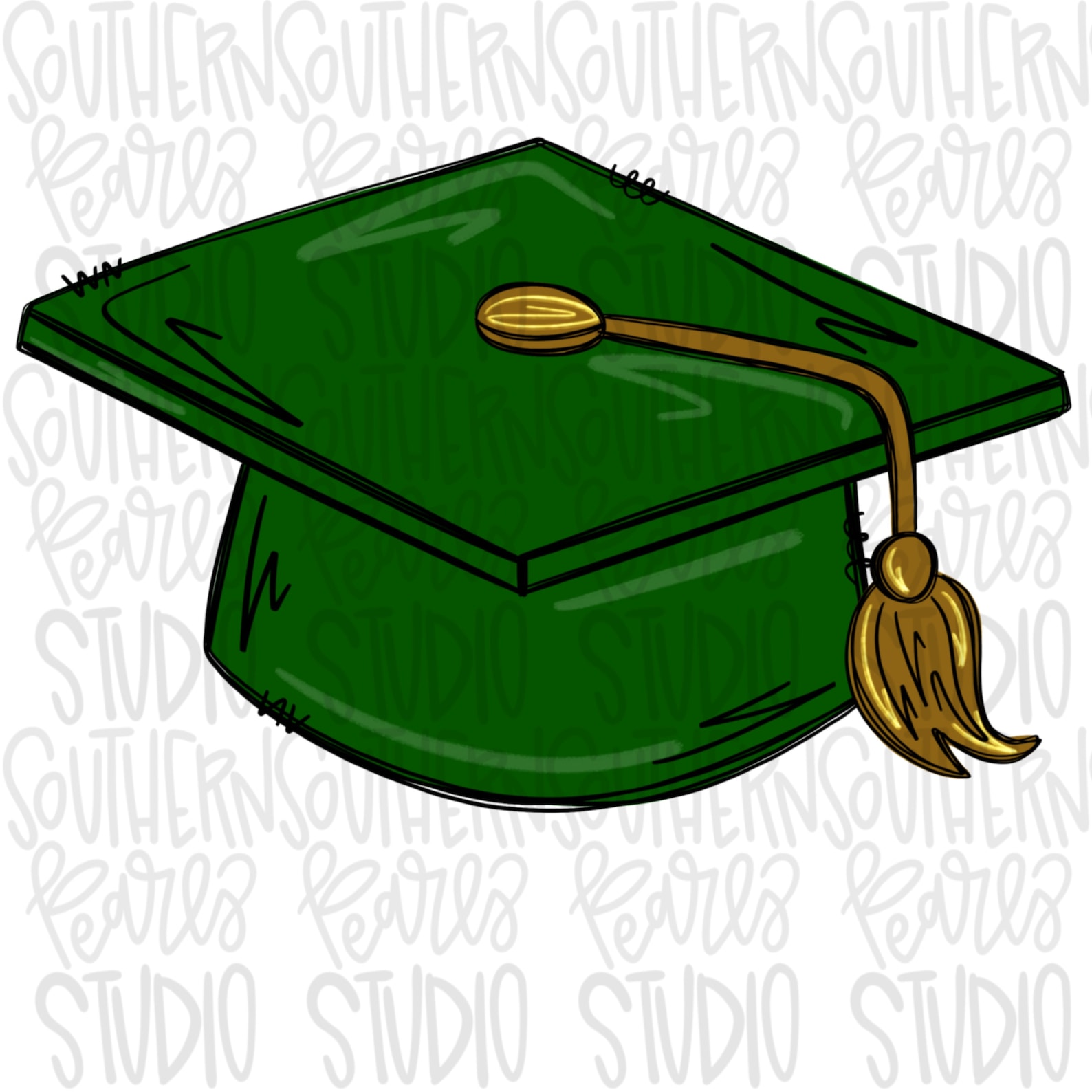 Graduation Cap/hat Green | Senior | Preschool | Kindergarten ...