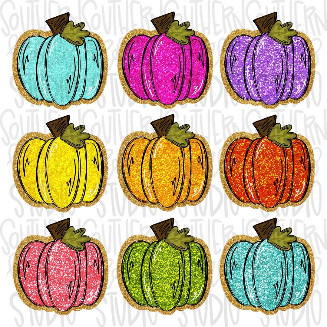 Sequin Pumpkin Collage | Sublimation Design | Digital Download | Women ...