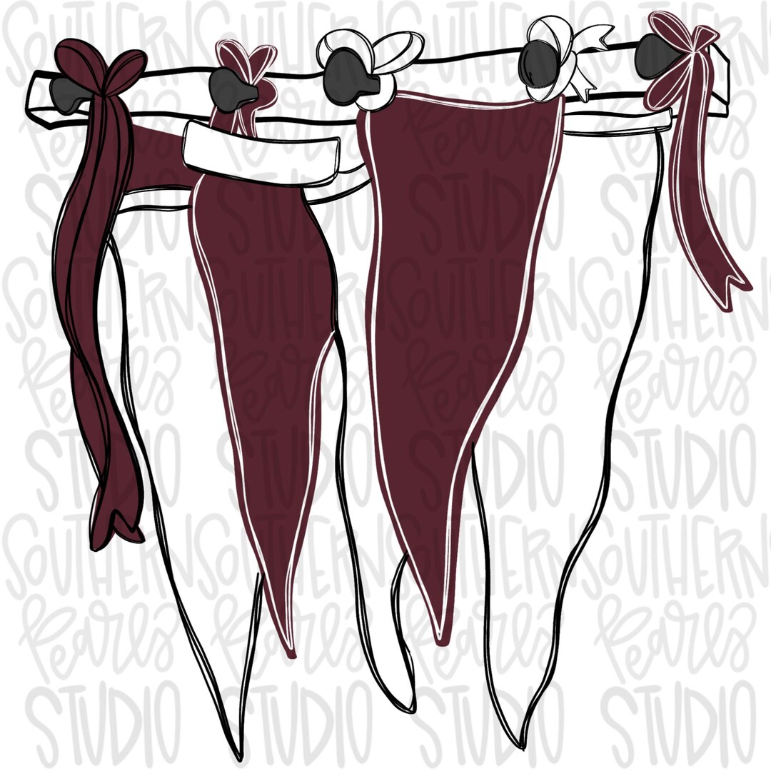 Build Your Own Team Pennants | Maroon | Go Team | PNG | Sublimation ...