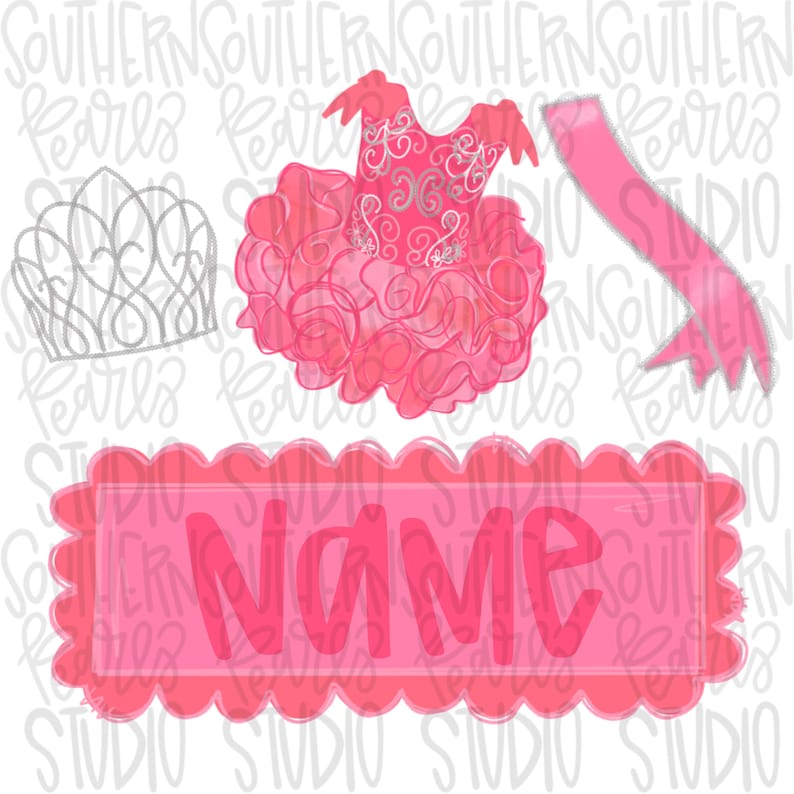 Pageant Trio Name Patch | Sublimation Design | Digital Download | Women ...
