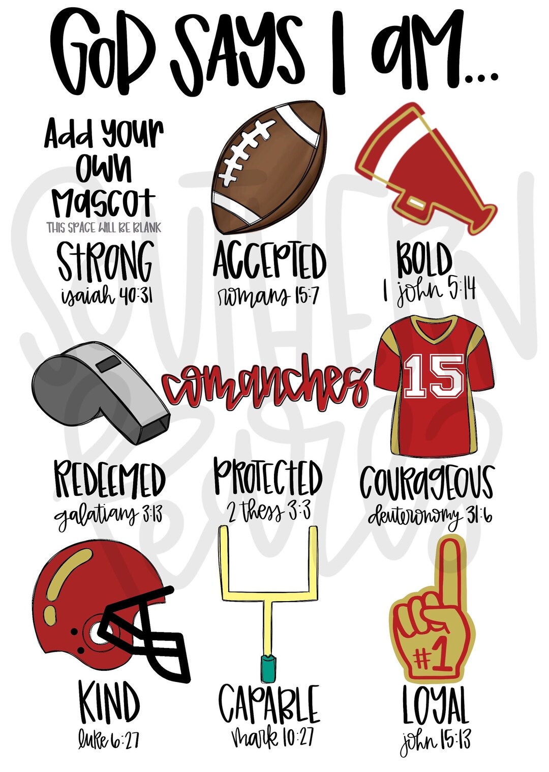 God Says I Am FOOTBALL | PNG | Sublimation | Design Download - Etsy