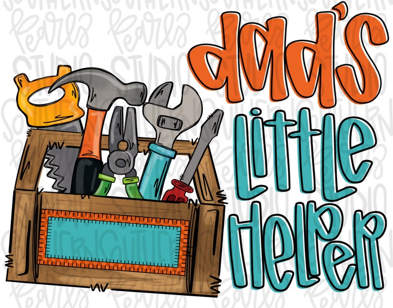 Dads Little Helper Toolbox With Name Patch| Fathers Day | Sublimation ...