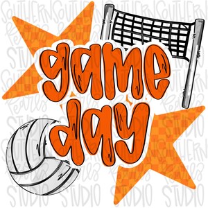 Game Day Volleyball | Orange | Go Team | PNG | Sublimation | Design ...