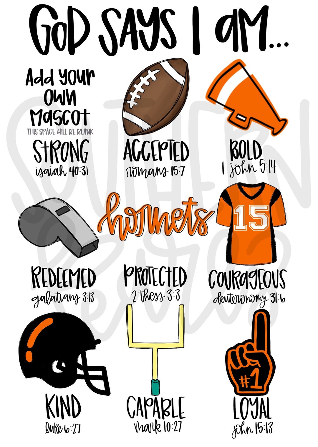 God Says I Am FOOTBALL | PNG | Sublimation | Design Download - Etsy