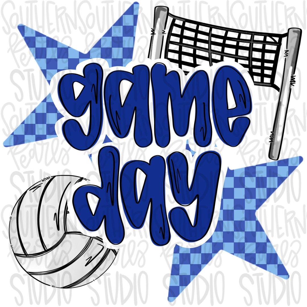 Game Day Volleyball | Royal | Go Team | PNG | Sublimation | Design ...