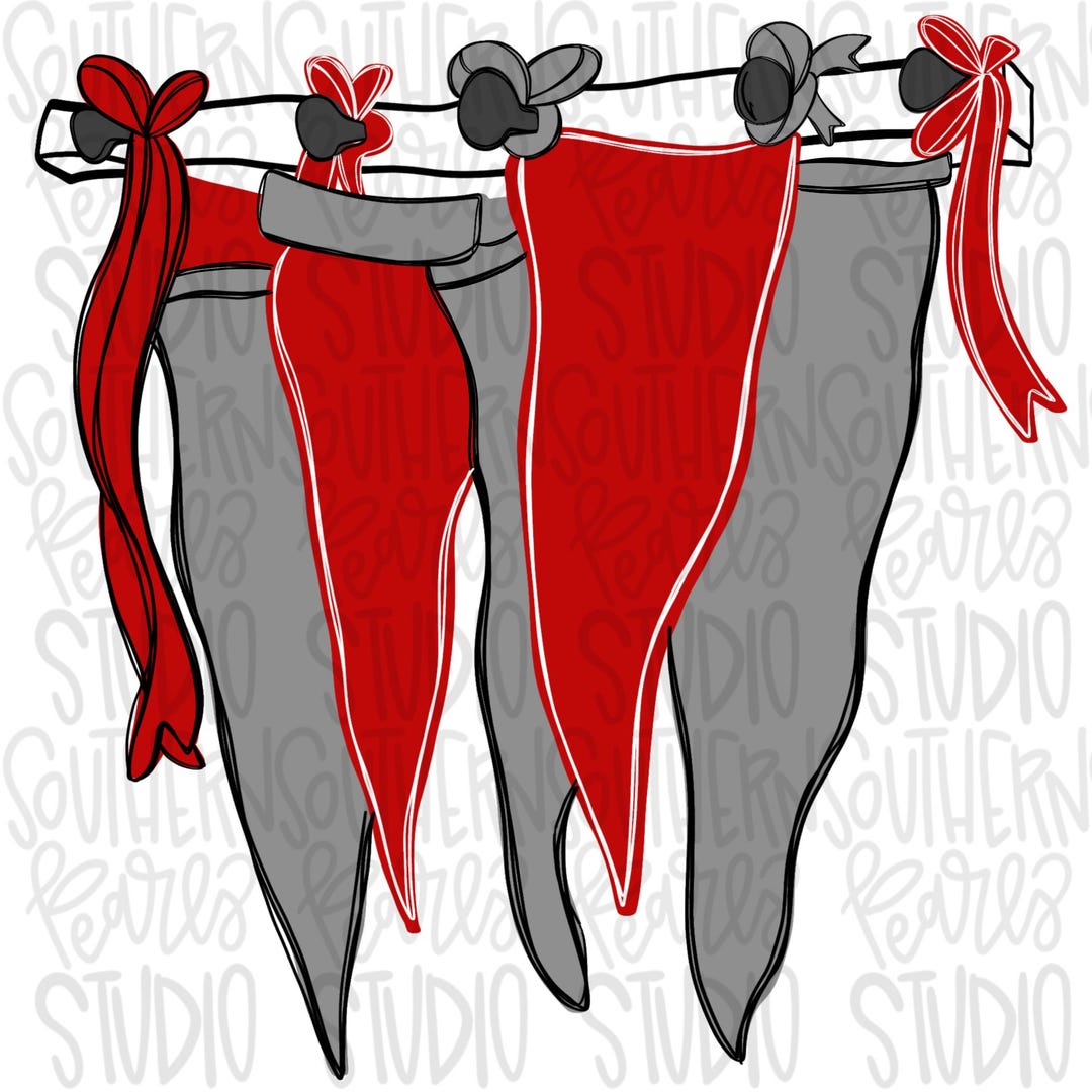 Build Your Own Team Pennants | Red and Gray | Go Team | PNG ...