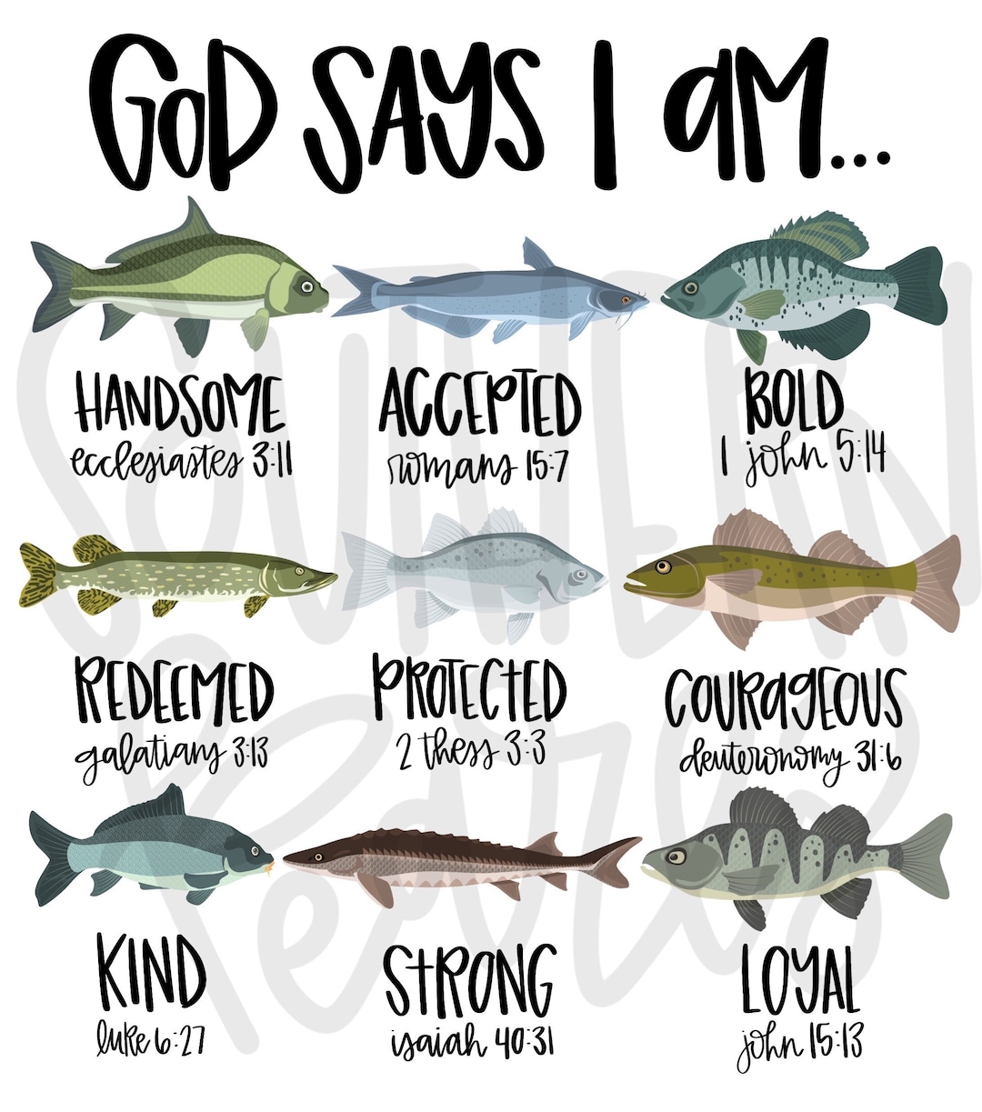 God Says I Am | Fishing | Sublimation Design | Digital Download | Women ...