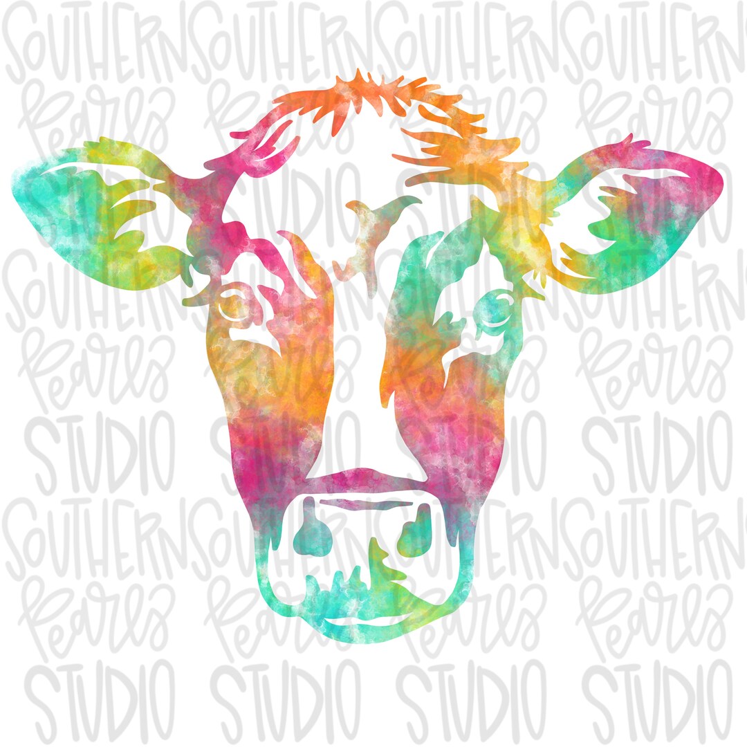 Tie Dye Cow| Sublimation Design | Digital Download | Women’s, Kids ...
