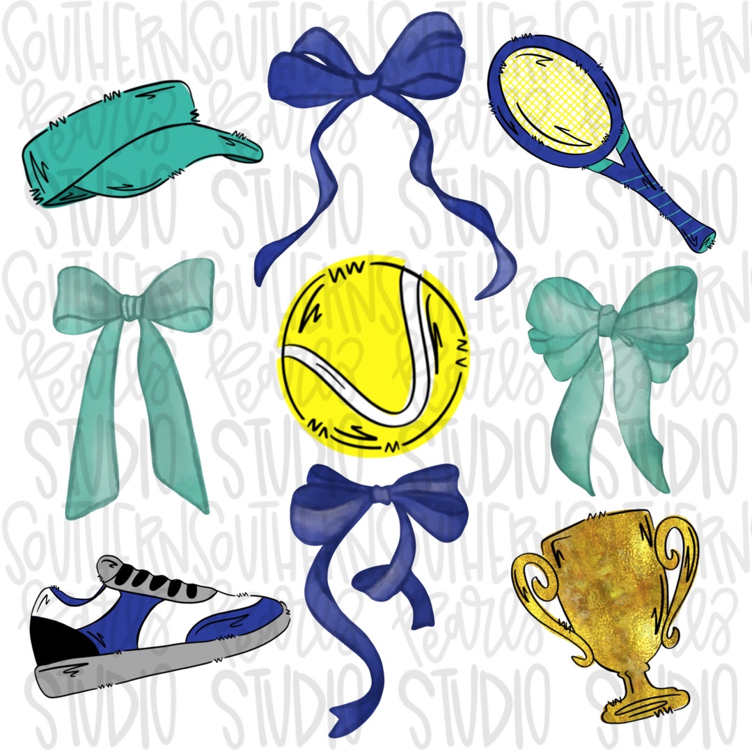 Tennis Bow Collage | Couquette | Sublimation Design | Digital Download ...