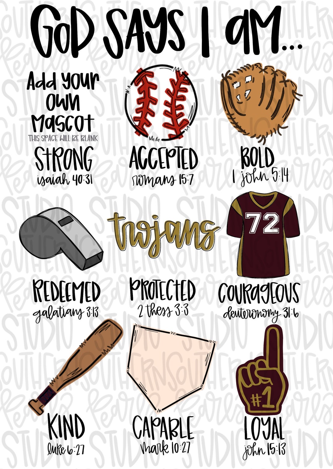 God Says I Am BASEBALL | PNG | Sublimation | Design Download - Etsy