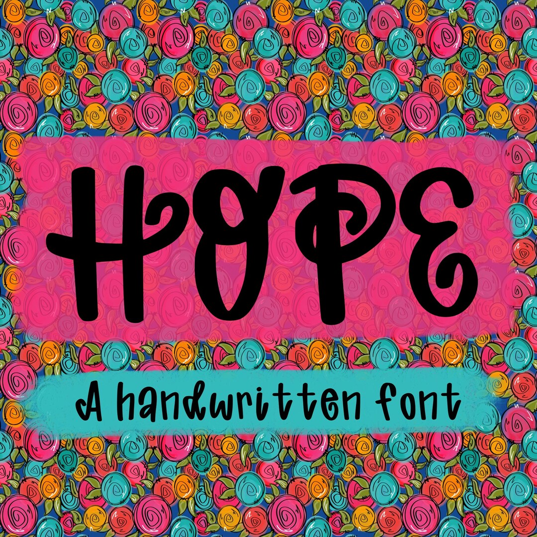Hope Font, Handwritten Font, Procreate Font, Cricut Font, Silhouette ...