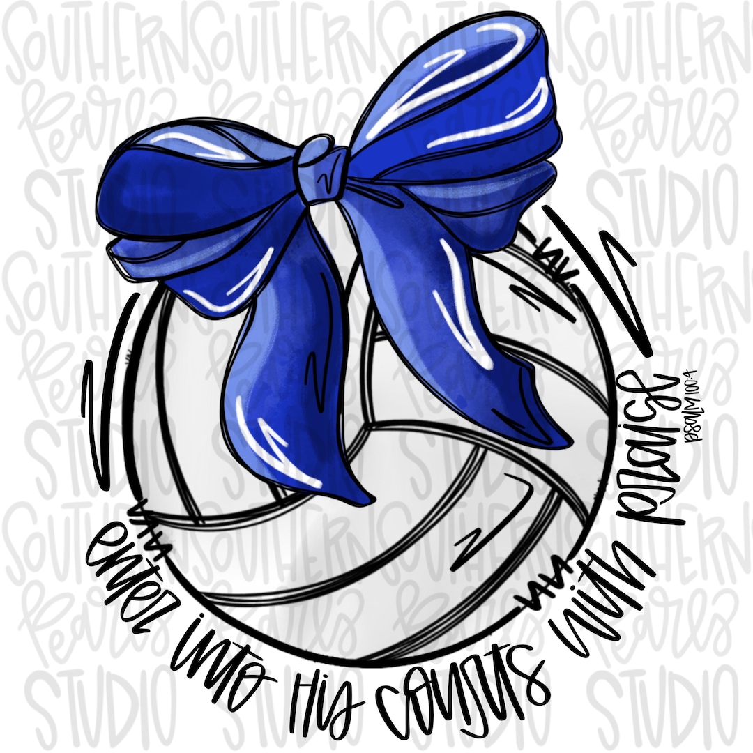 Enter His Courts With Praise Volleyball With Bow | Royal | Go Team ...