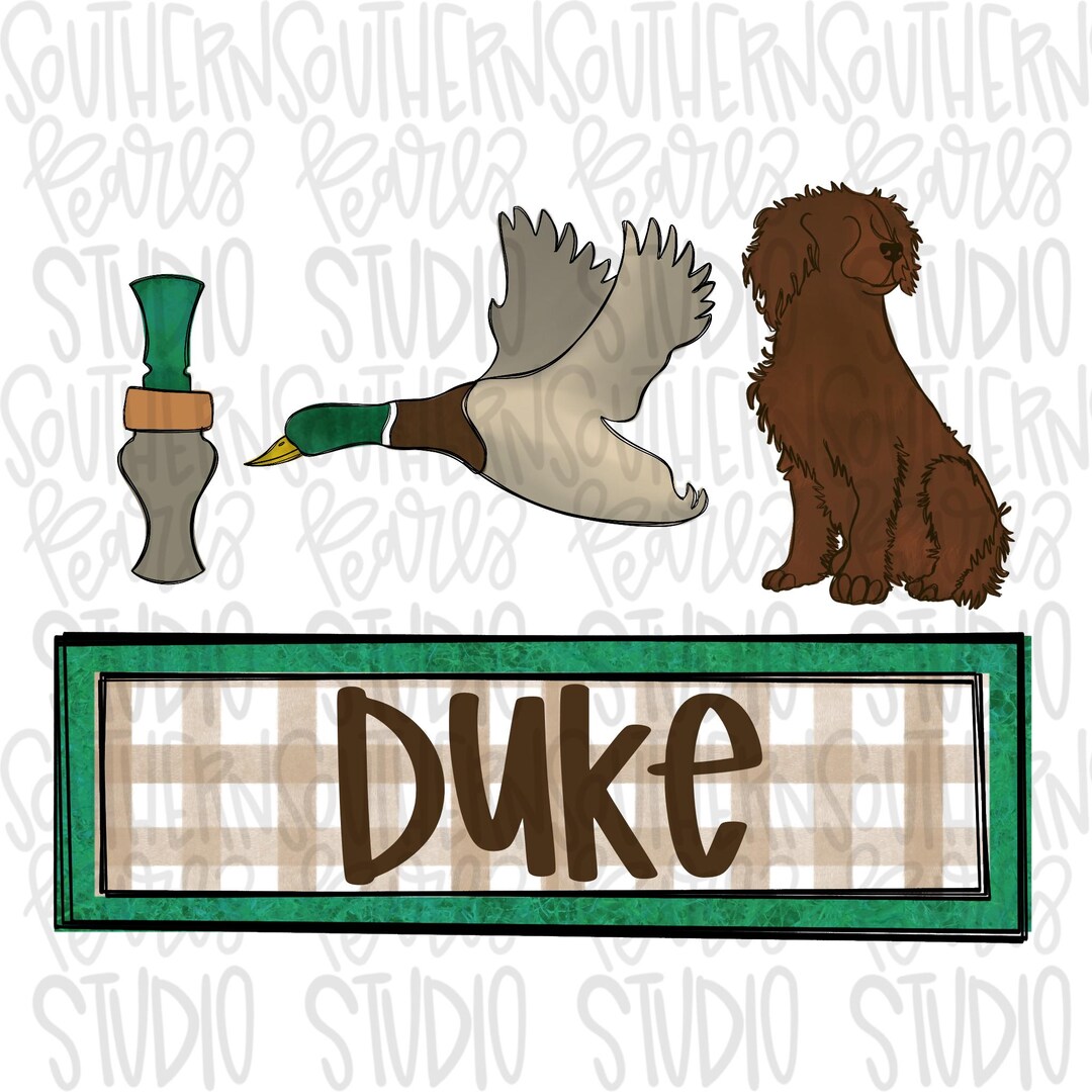 Mallard Duck Hunting Boykin Name Plate Boy | Sublimation Design ...