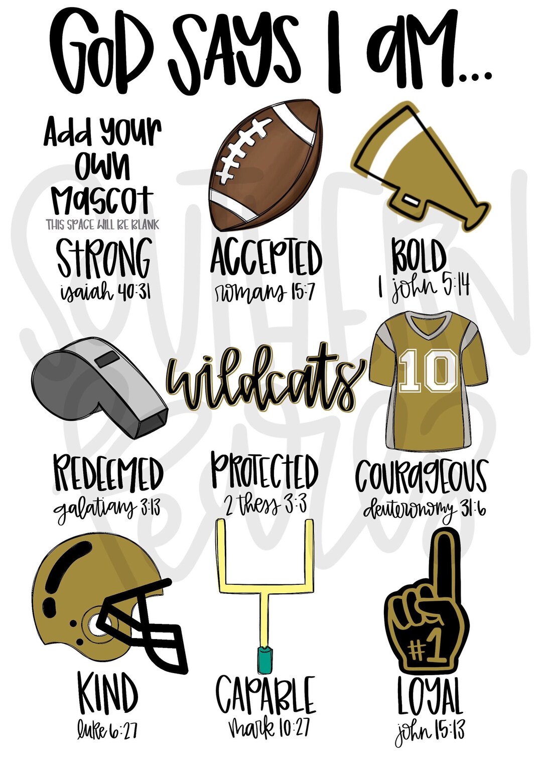 God Says I Am FOOTBALL | PNG | Sublimation | Design Download - Etsy