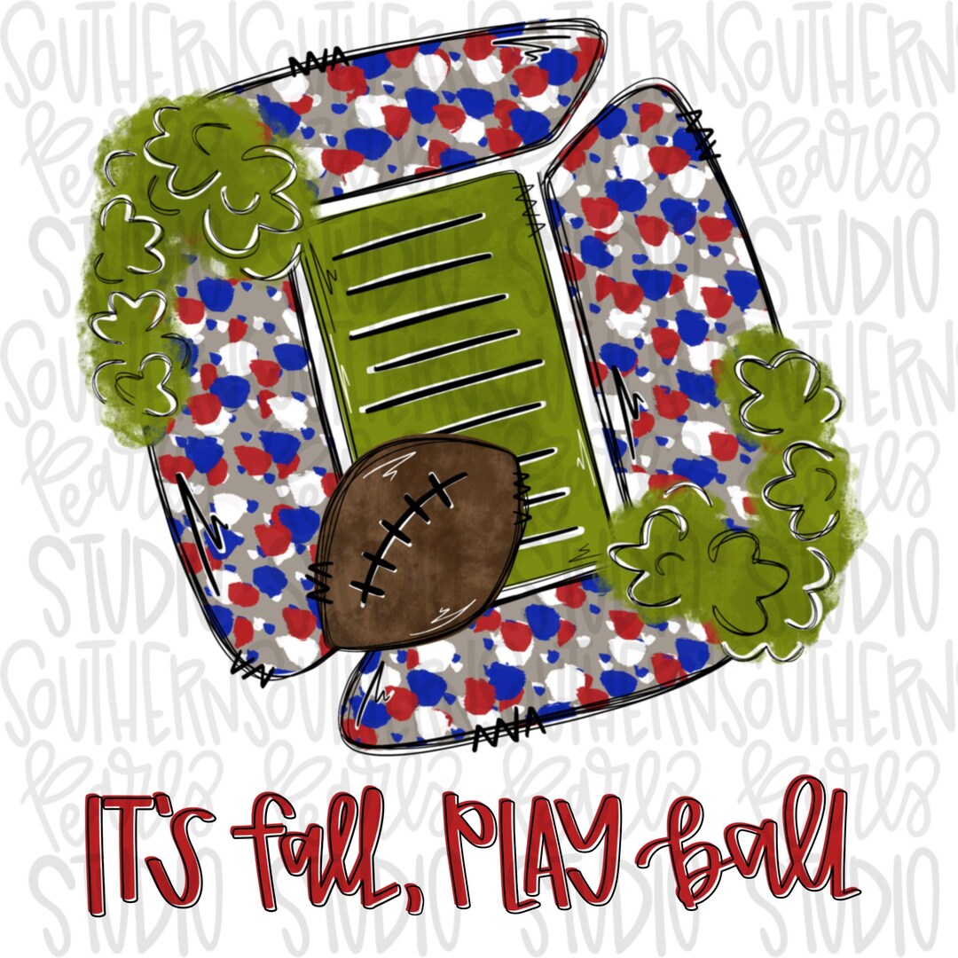 FOOTBALL Stadium Red Royal White | PNG | Sublimation | Design Download ...
