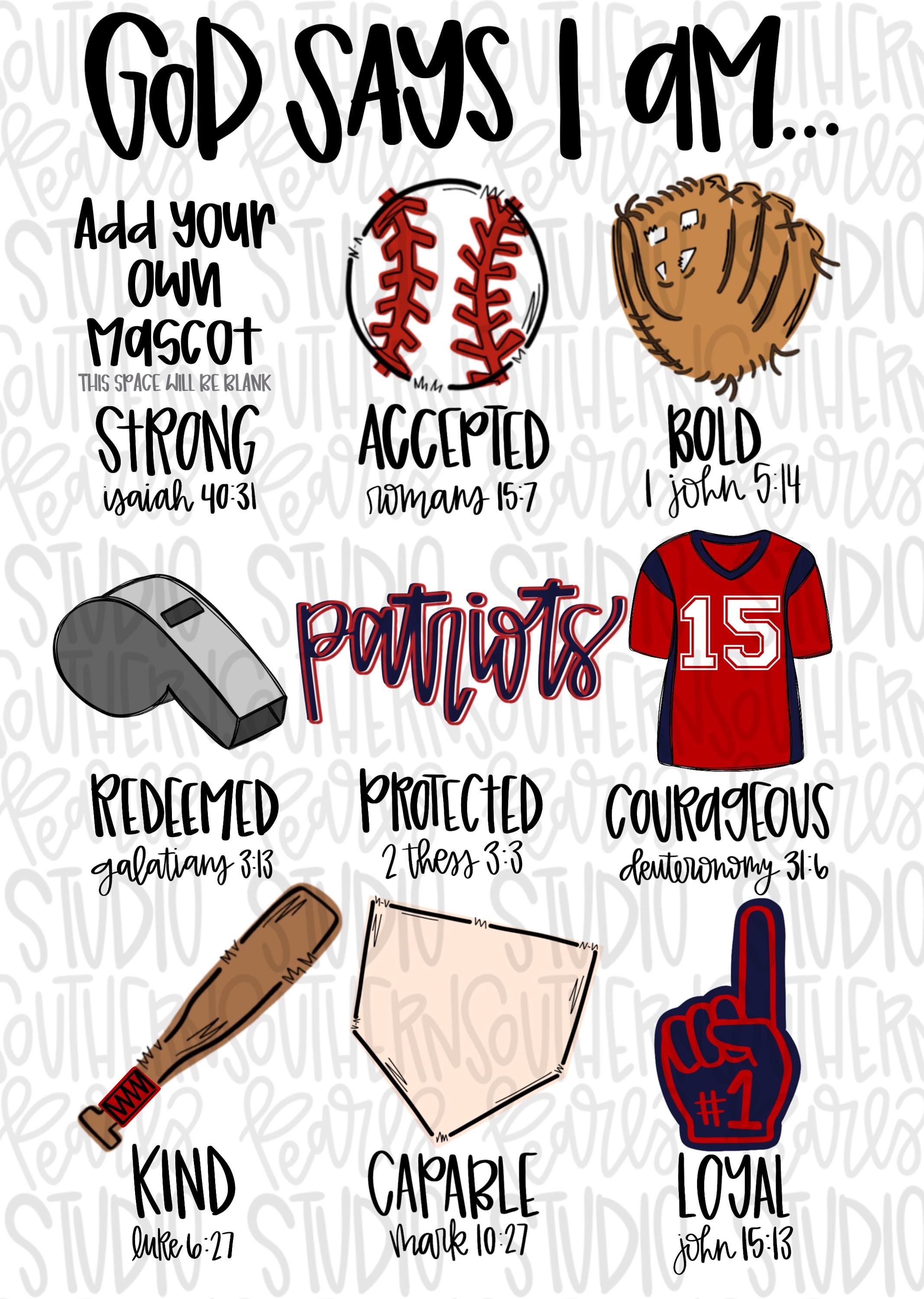 God Says I Am BASEBALL | PNG | Sublimation | Design Download - Etsy