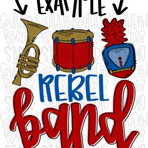 School Band | Add Your Own School Name | PNG | Sublimation | Design ...
