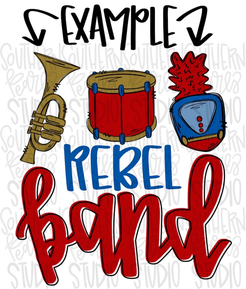 School Band | Add Your Own School Name | PNG | Sublimation | Design ...
