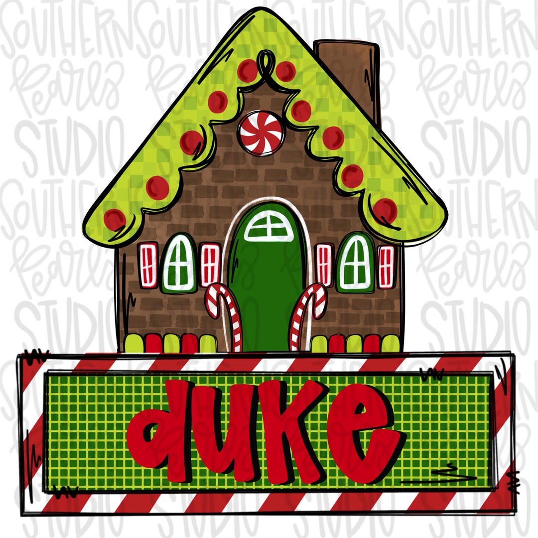 Gingerbread House Name Patch | Sublimation Design | Digital Download ...