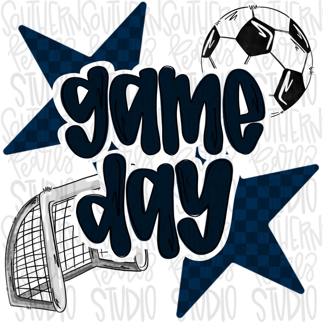 Game Day Soccer | Navy | Go Team | PNG | Sublimation | Design Download ...