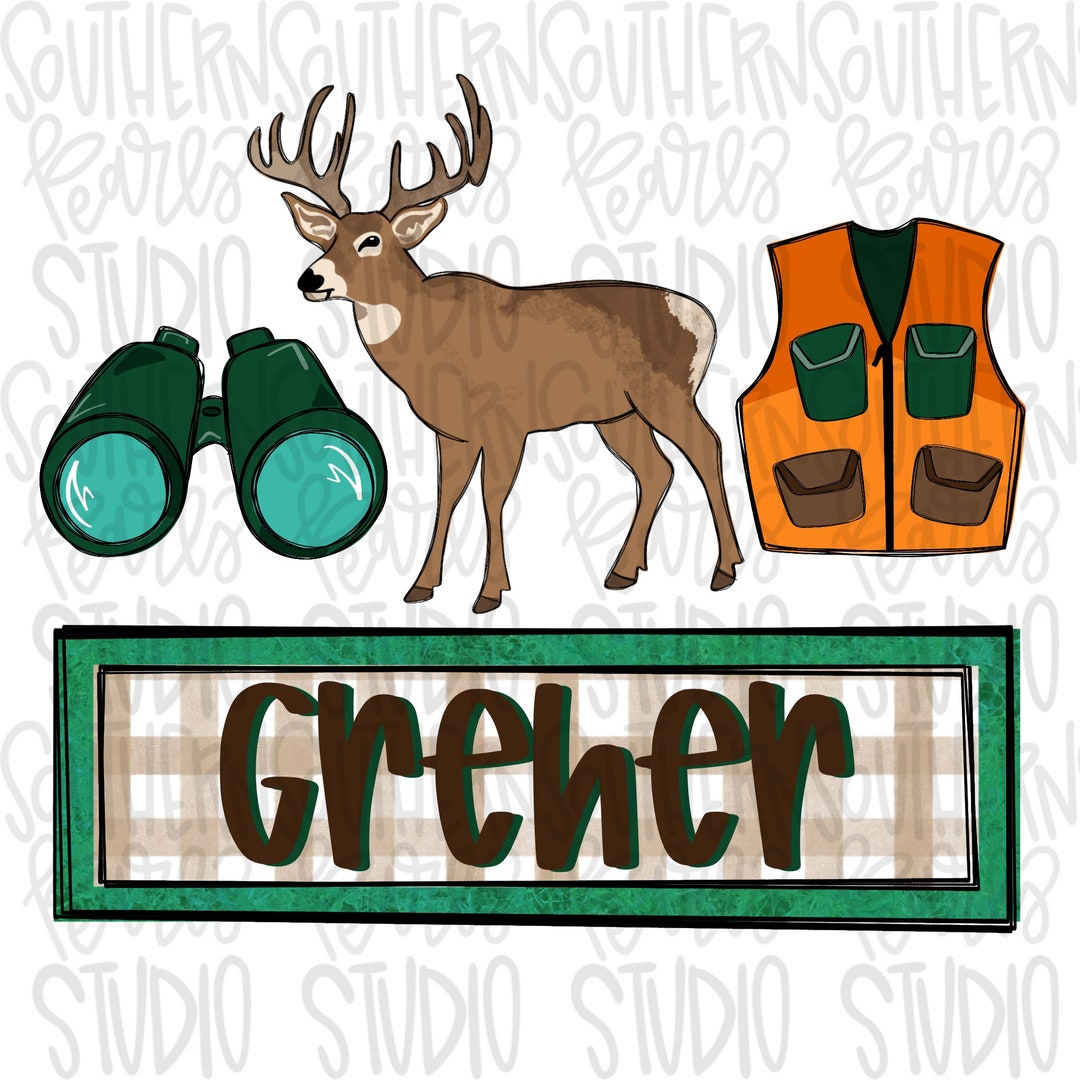 Buck Hunting Name Plate | Sublimation Design | Digital Download | Women ...