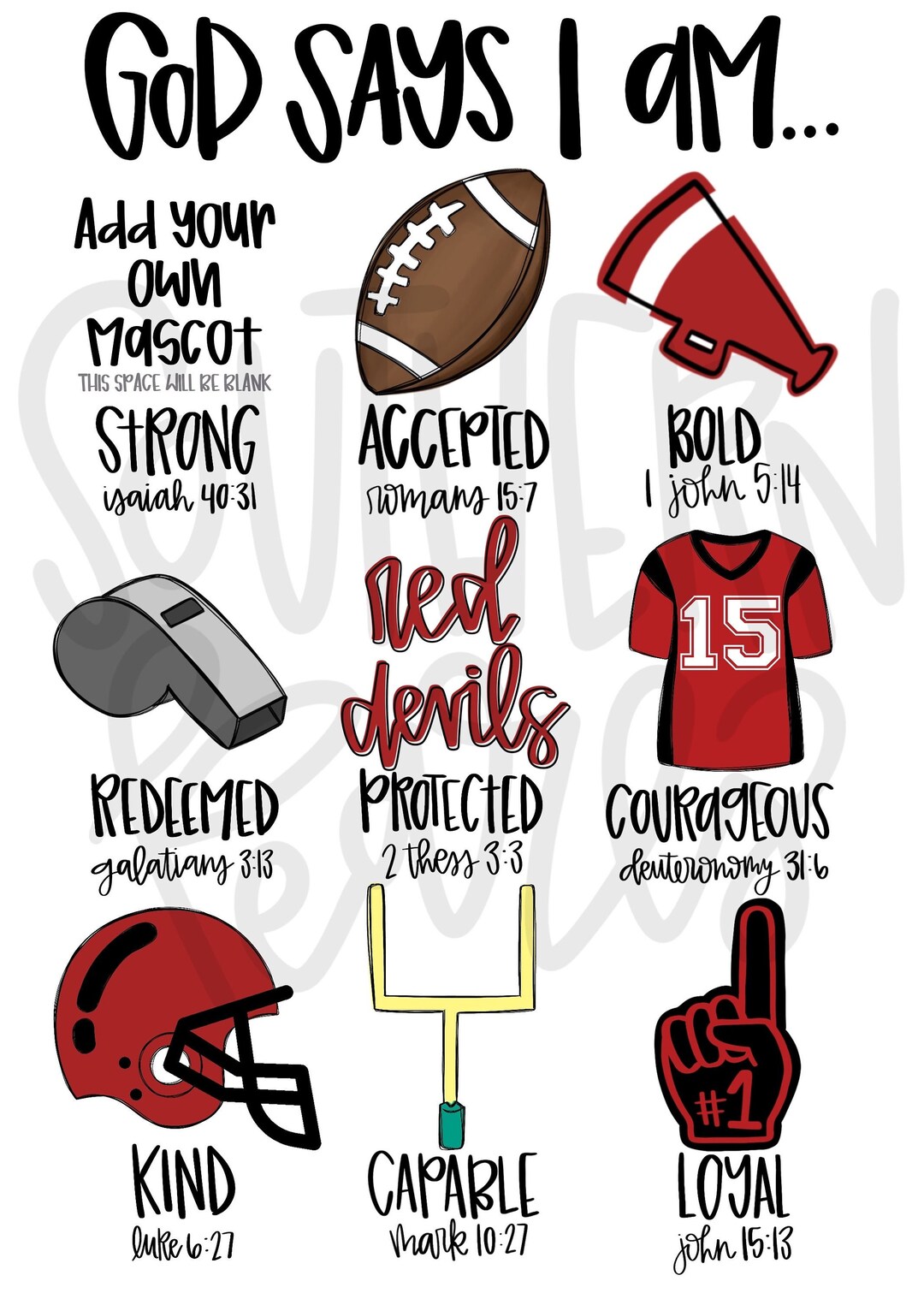 God Says I Am FOOTBALL | PNG | Sublimation | Design Download - Etsy