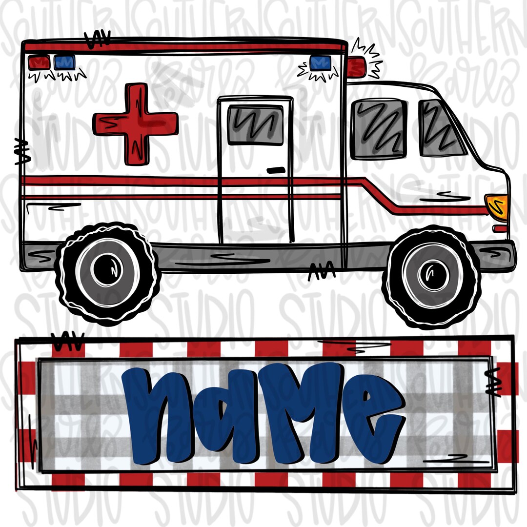 Ambulance With Name Patch | Sublimation Design | Digital Download ...