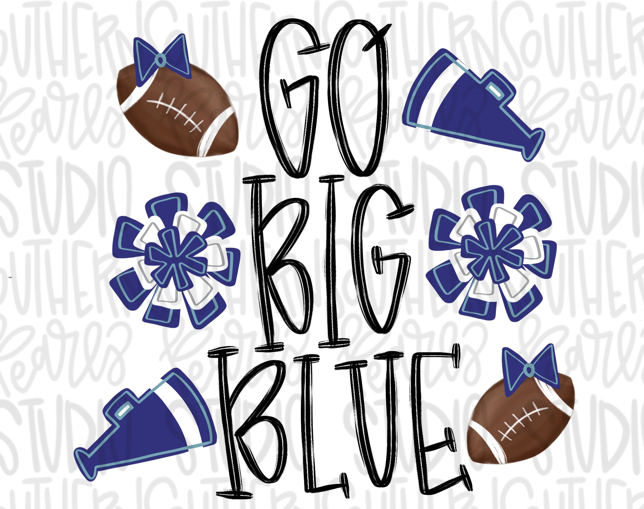 Go Big Blue Clip Art
