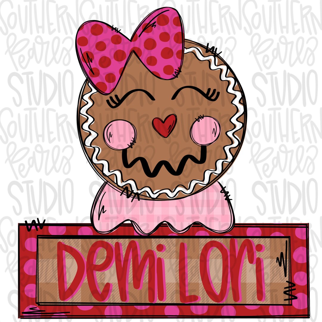 Gingerbread Girl Name Patch | Sublimation Design | Digital Download ...