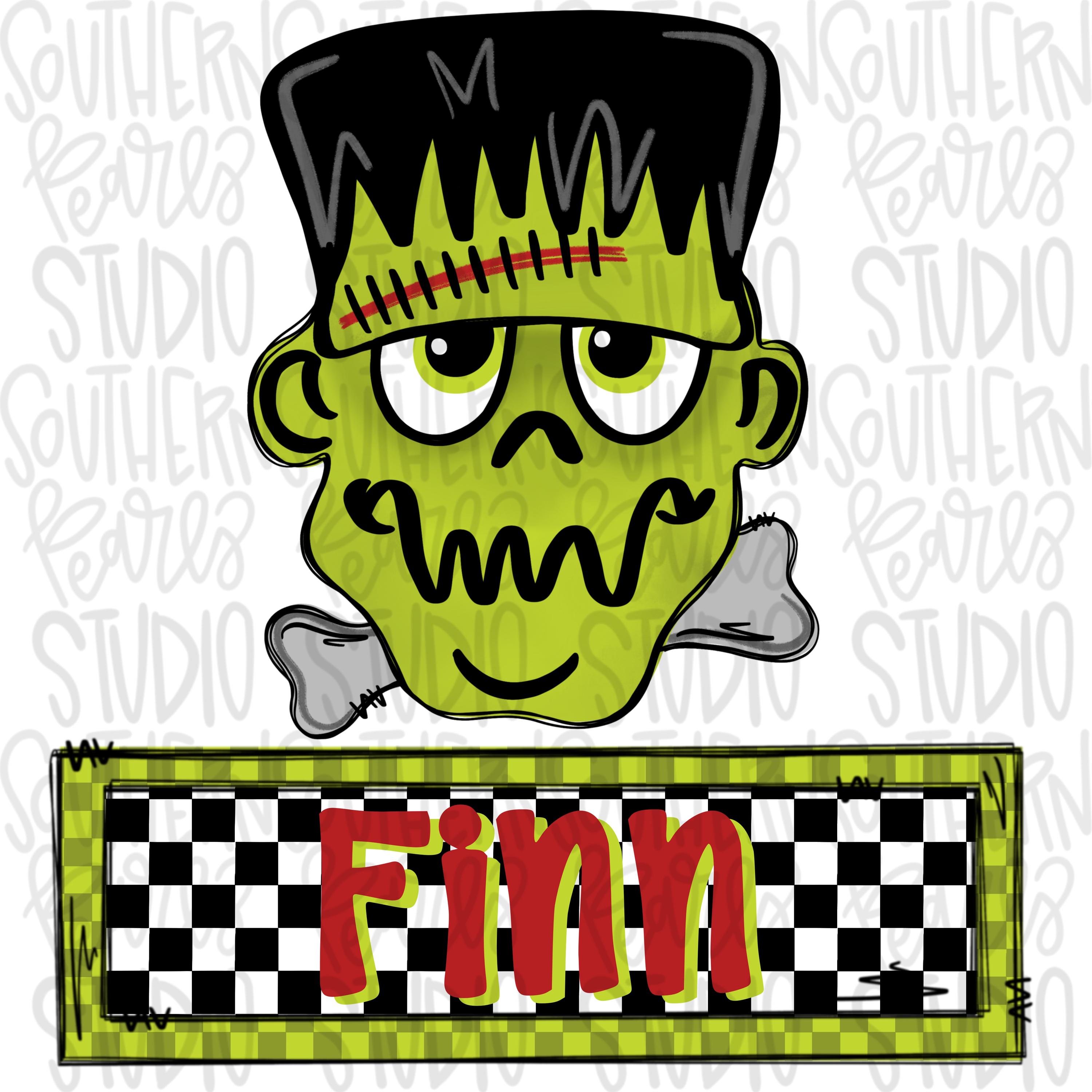 Frankenstein With Name Patch | Sublimation Design | Digital Download ...