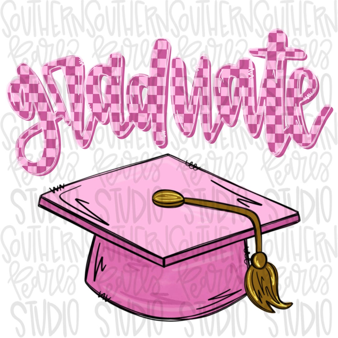 Graduate With Graduation Cap | Pink | Senior | Preschool Kindergarten ...