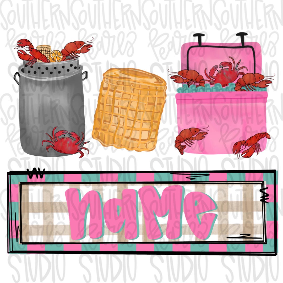 Crawfish Boil Trio | Girl Name Patch | Crawfish Season | Sublimation ...