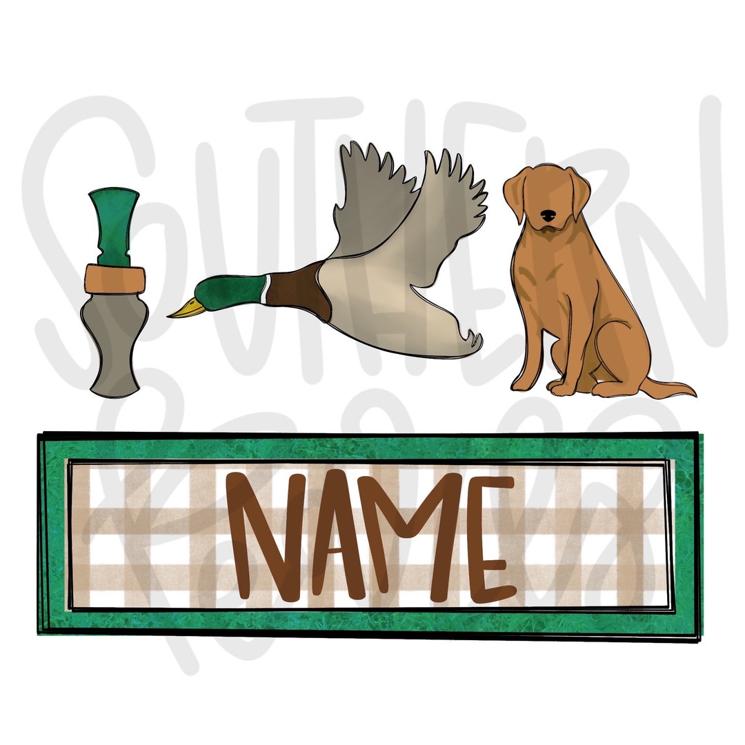 Mallard Duck Hunting Name Plate | Sublimation Design | Digital Download ...