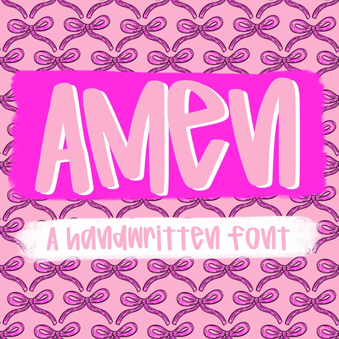 Amen Font, Handwritten Font, Procreate Font, Cricut Font, Silhouette ...