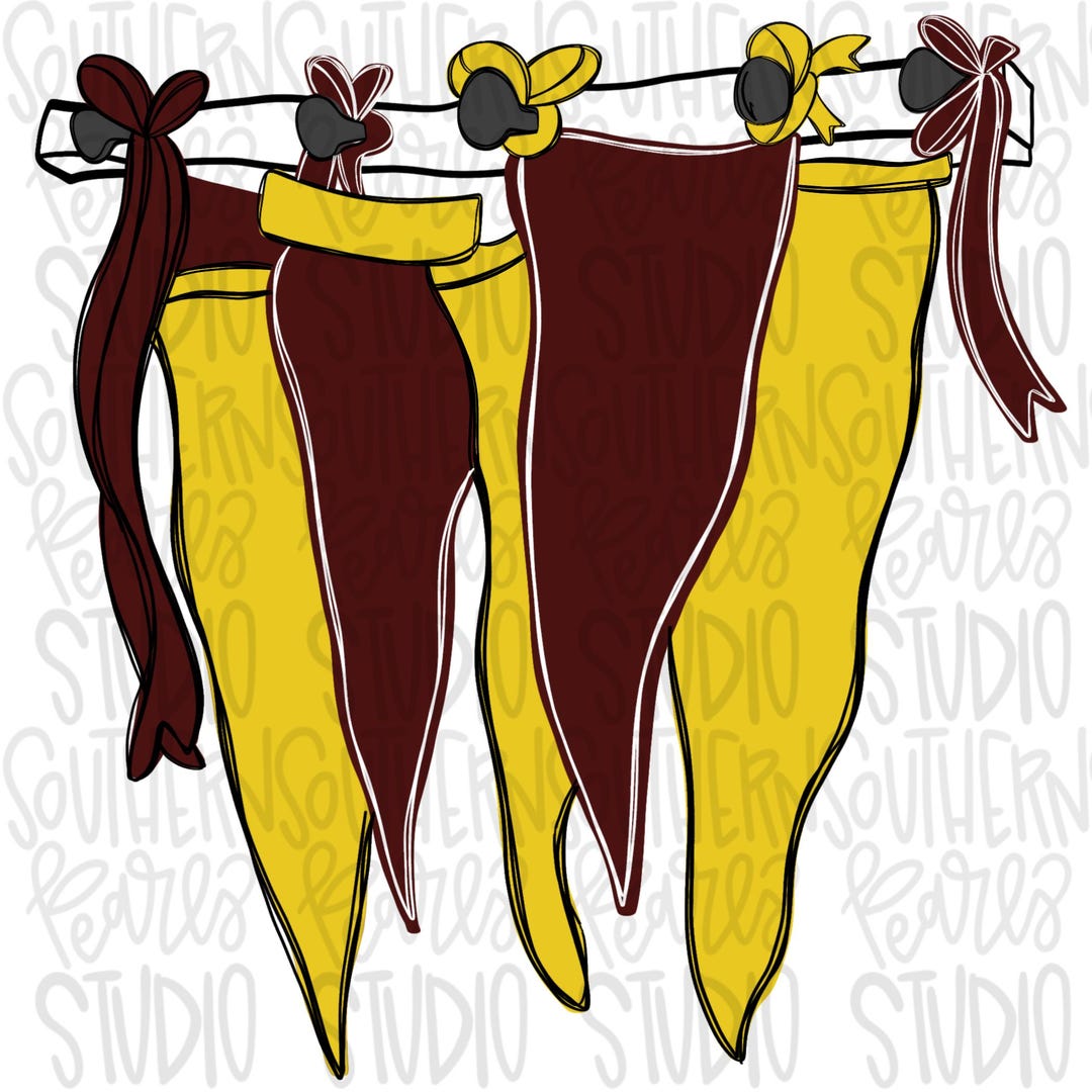 Build Your Own Team Pennants | Maroon and Gold | Go Team | PNG ...