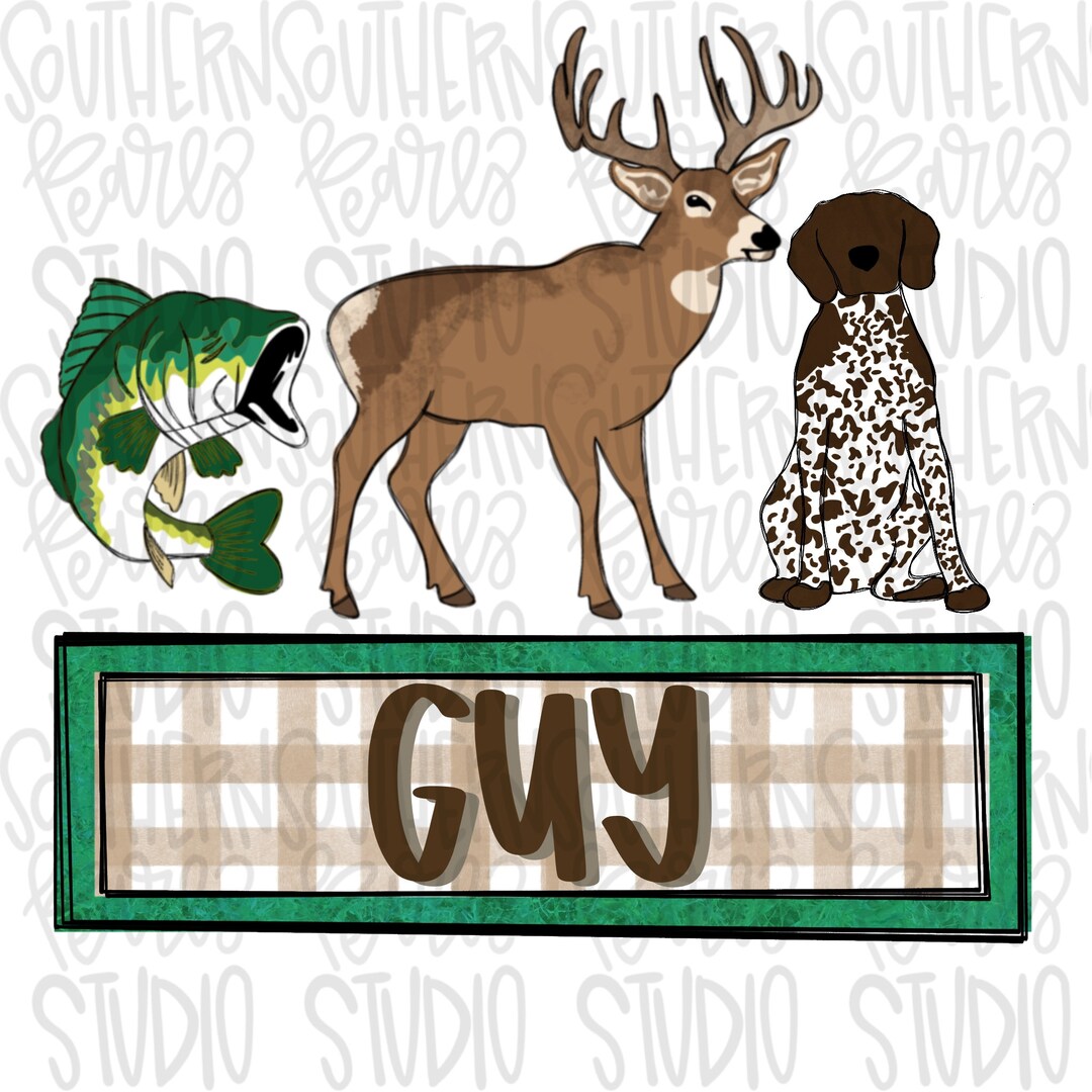 Fish Buck and GSP Hunting Name Plate | Sublimation Design | Digital ...