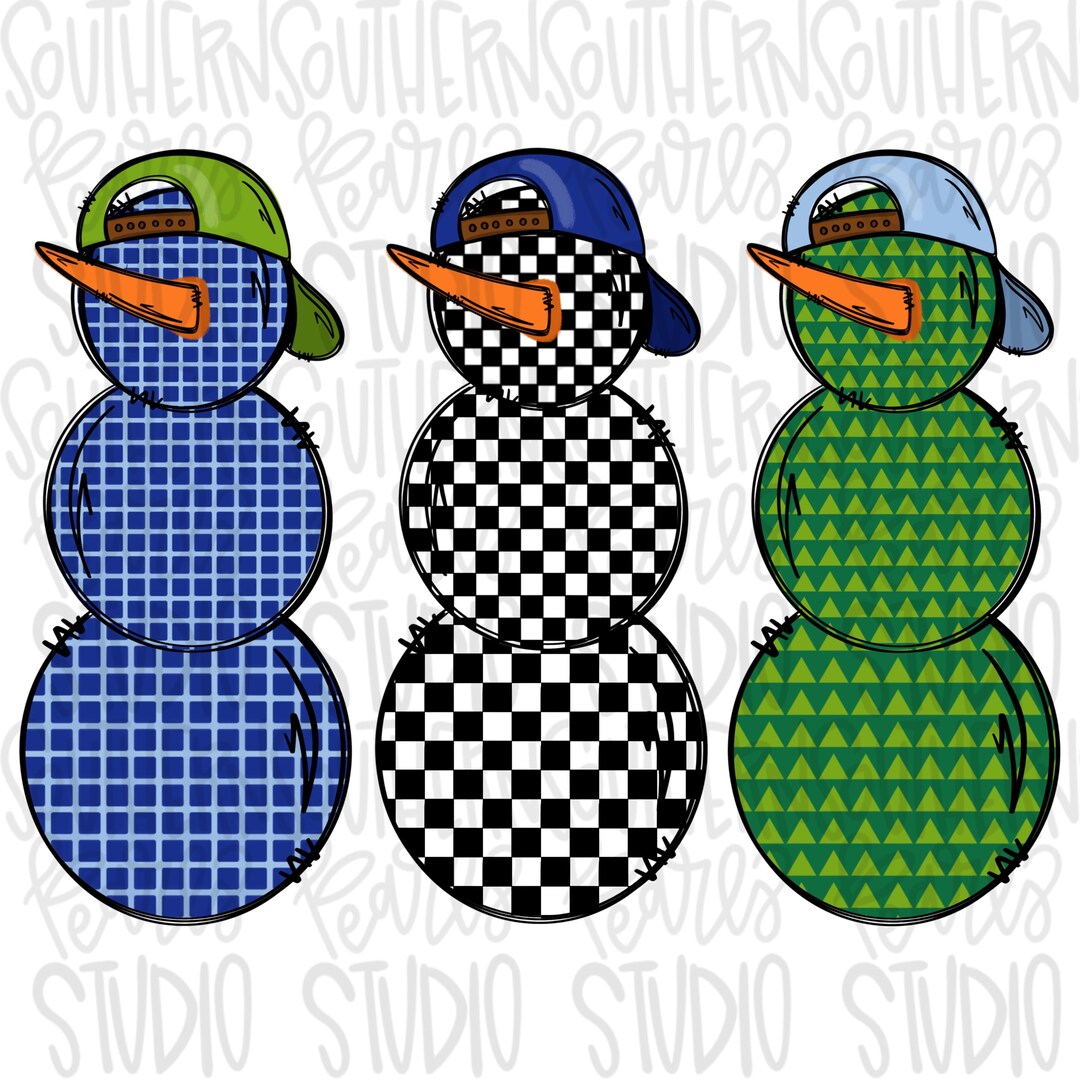Snowmen With Backwards Hat | Sublimation Design | Digital Download ...