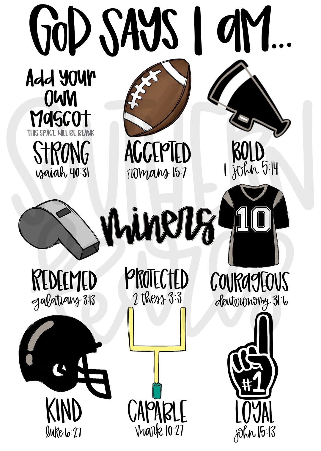 God Says I Am FOOTBALL | PNG | Sublimation | Design Download - Etsy