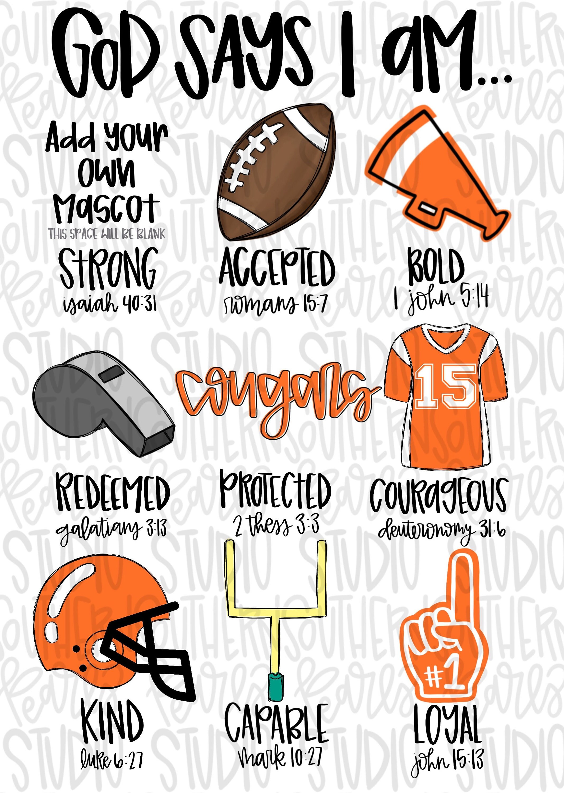 God Says I Am FOOTBALL | PNG | Sublimation | Design Download - Etsy