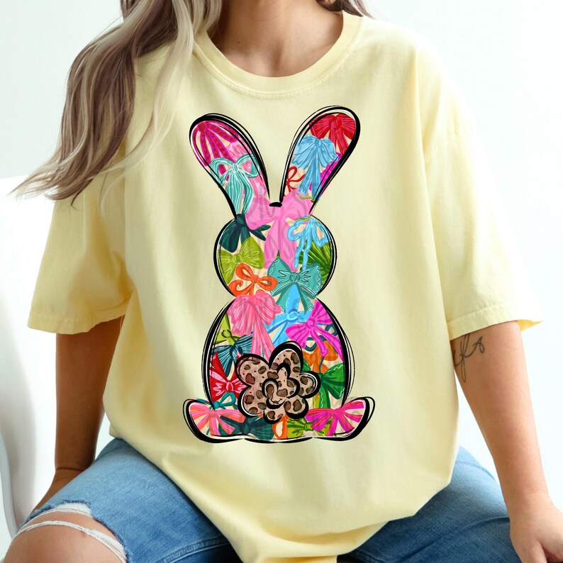 Bunny With Bows and Leopard | Easter | Sublimation Design | Digital ...