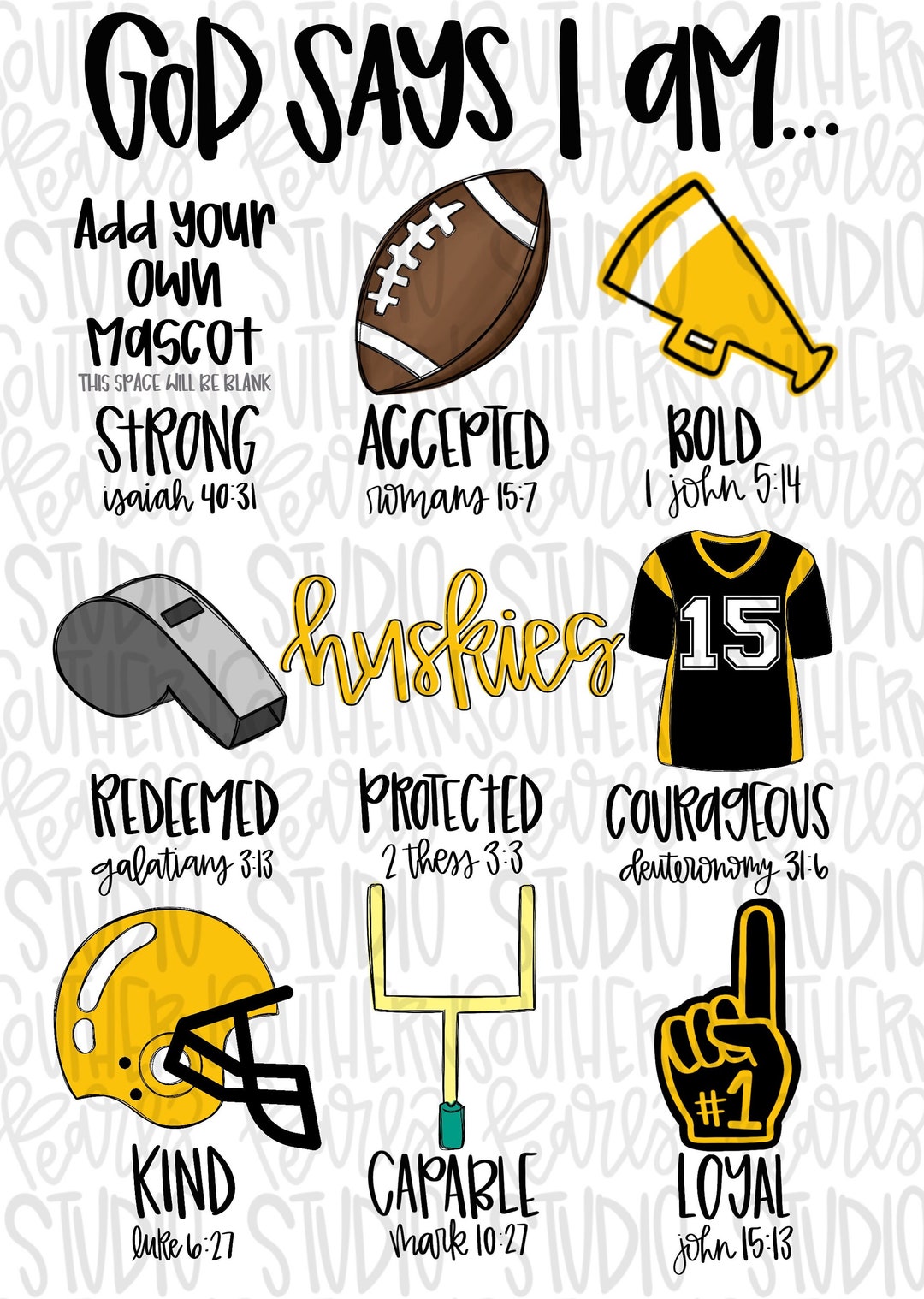 God Says I Am FOOTBALL PNG Sublimation Design Download - Etsy
