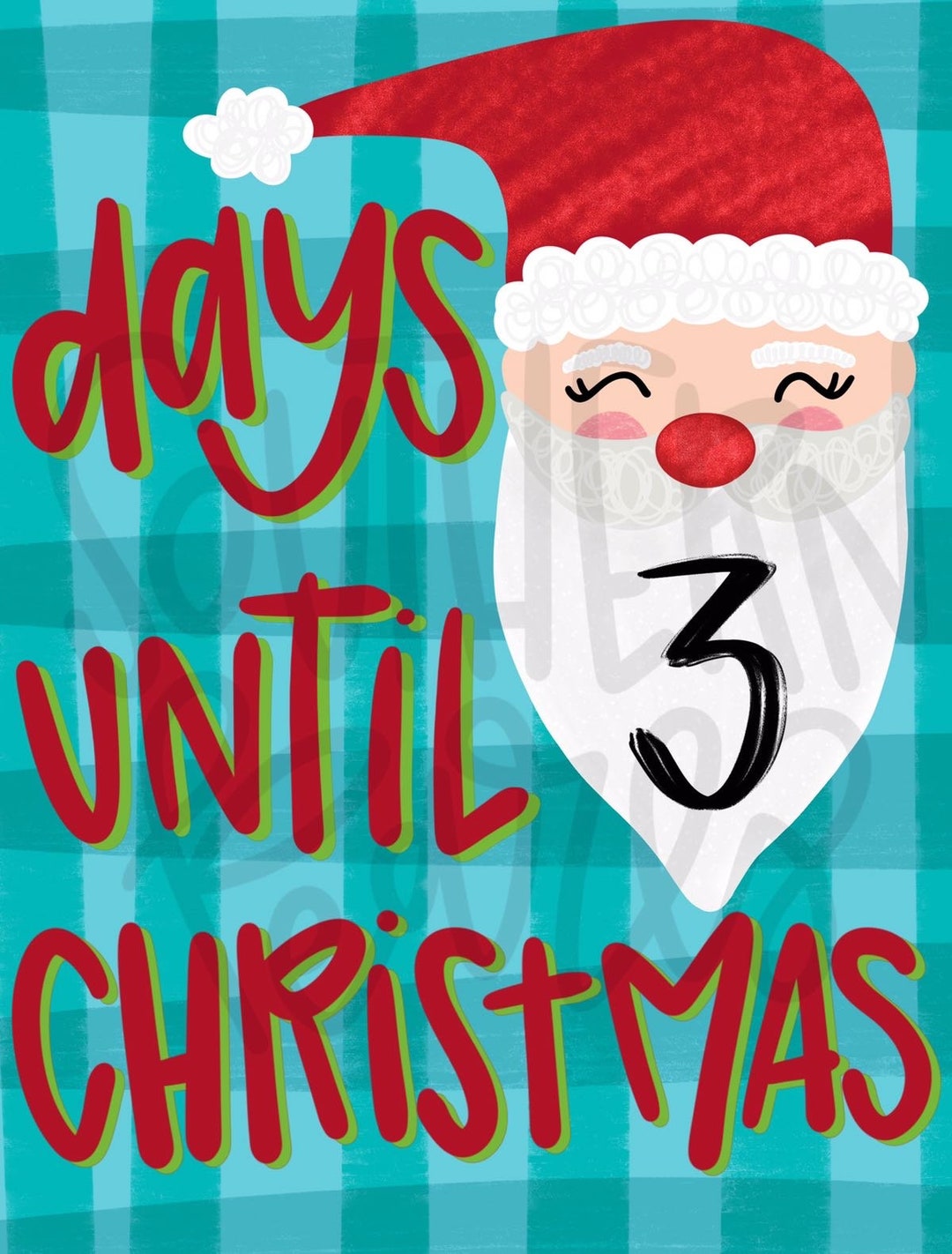 Days Until Christmas | Dry Erase Board | Sublimation Design | Digital ...