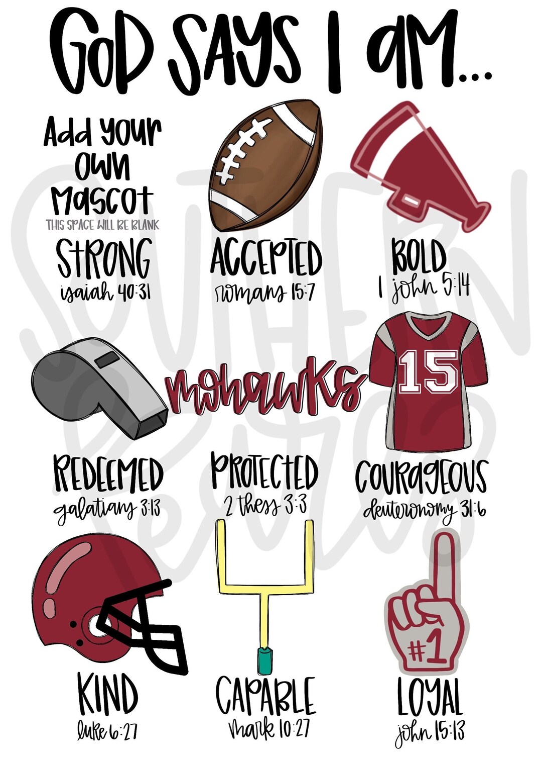 God Says I Am FOOTBALL | PNG | Sublimation | Design Download - Etsy