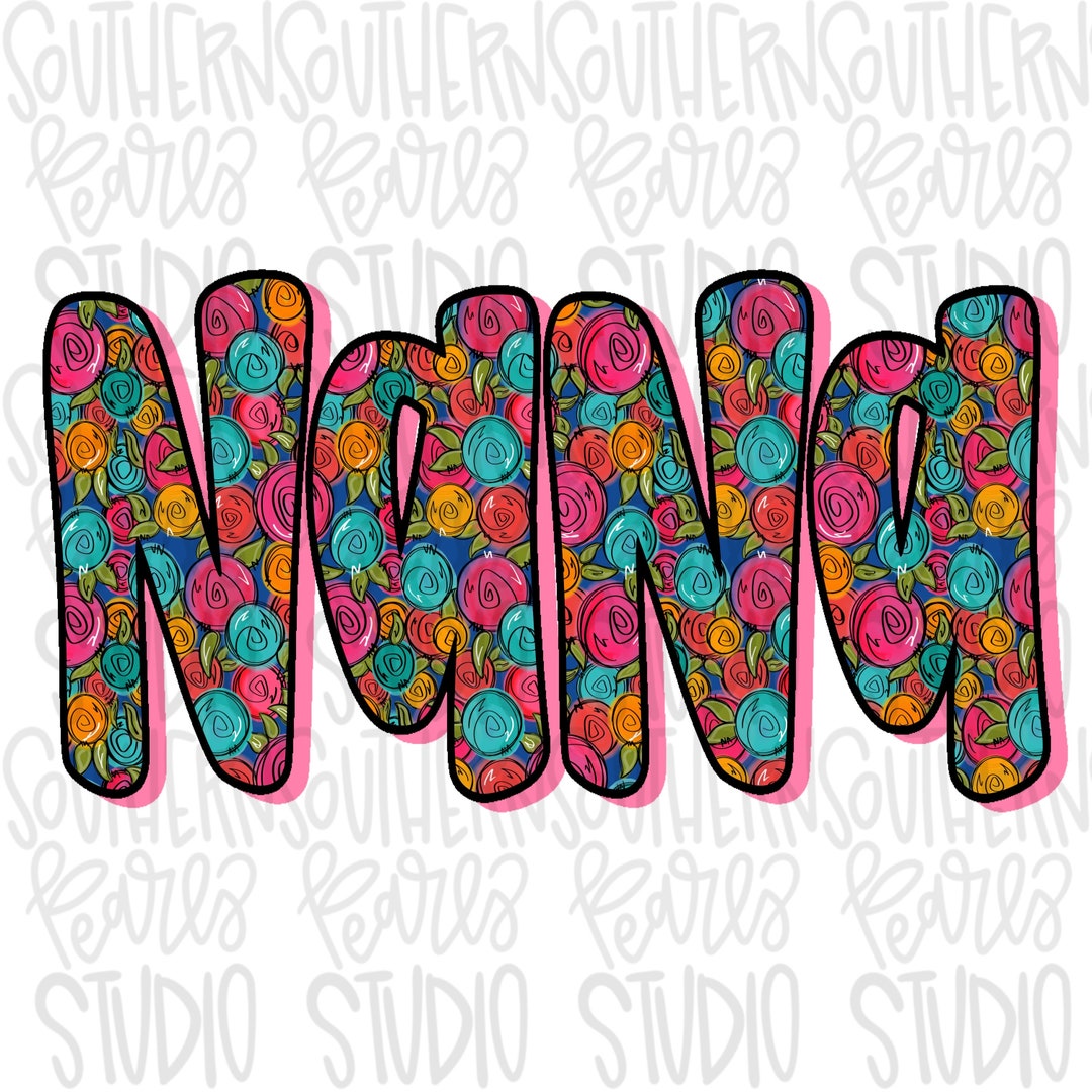 Nana Floral | Sublimation Design | Digital Download | Women’s, Kids Shirt PNG - Etsy