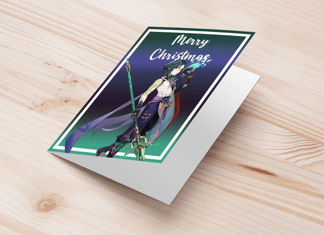 Genshin Impact Christmas Greeting Card | Xiao Genshin Printable ...