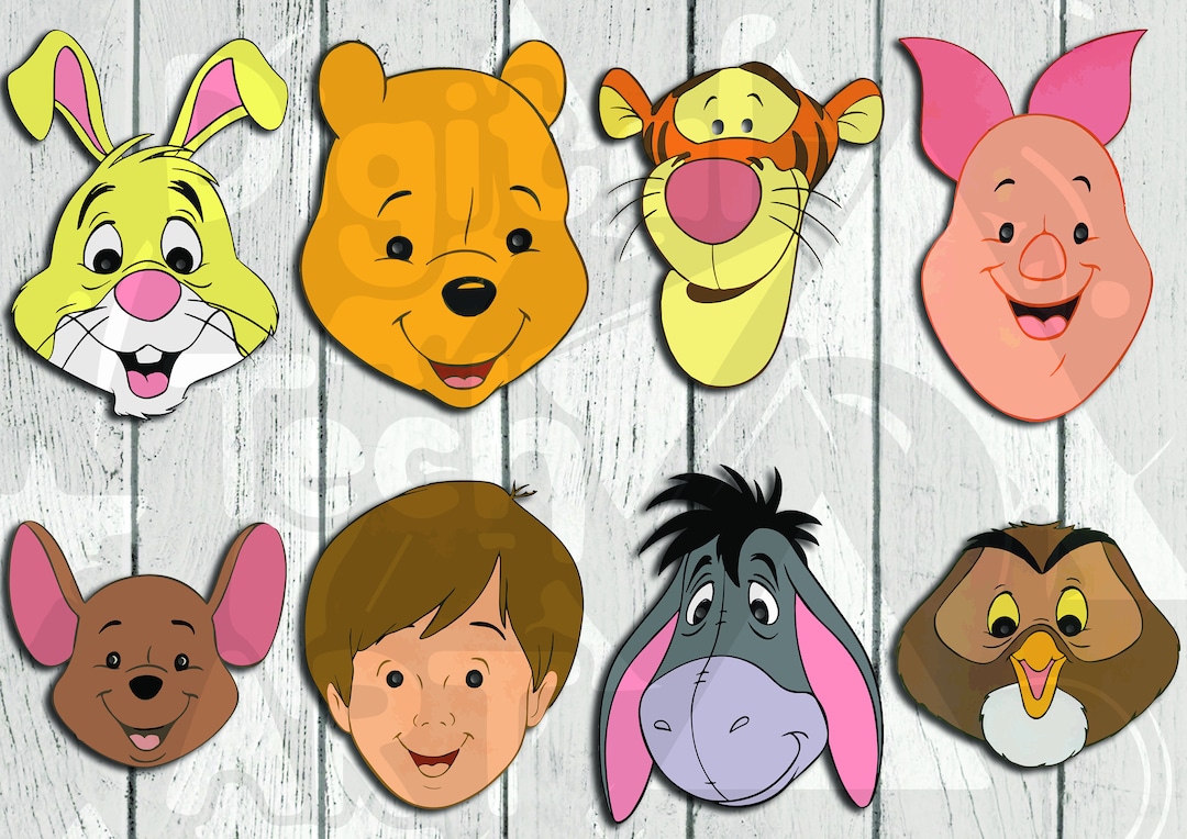 Winnie the Pooh Masks, Winnie the Pooh Printables Winnie the Pooh Party ...