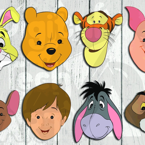 Winnie the Pooh Face Mask - Etsy
