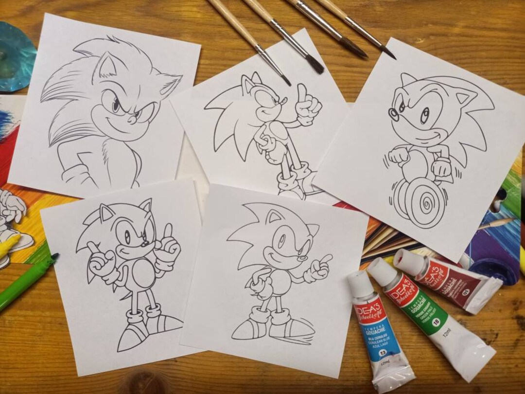 High Resolution Images of "sonic the Hedgehog" to Print, Color and Cut ...