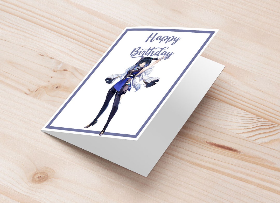 Yelan Birthday Invitation | Yelan Birthday Greeting Card | Genshin ...