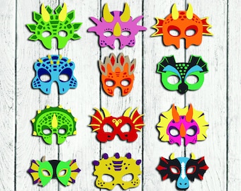 Dinosaur Party Mask Printable - Etsy
